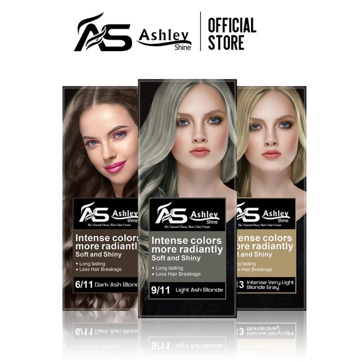 Ashley Shine Bio Natural Hair Color Set Hair Color Cream And Oxidizing ...