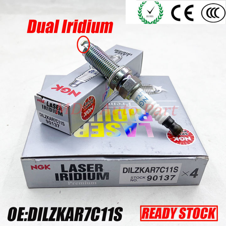 DILZKAR7C11S 90137 Dual Iridium Spark Plugs For 2015-2018 Honda Fit 1 ...