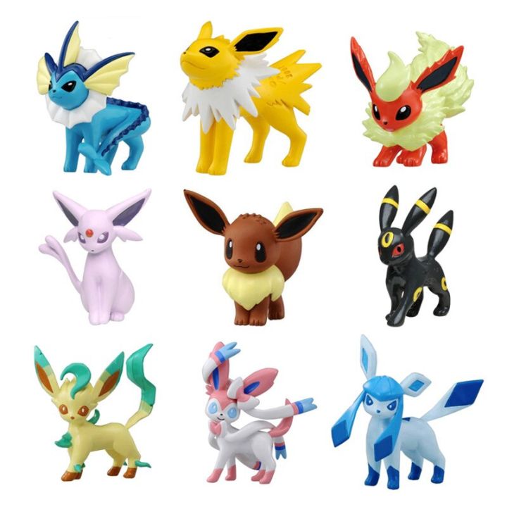Pokemon 4-6Cm Eevee Charmander Pikachu Eeveelution Nine Evolutionary ...