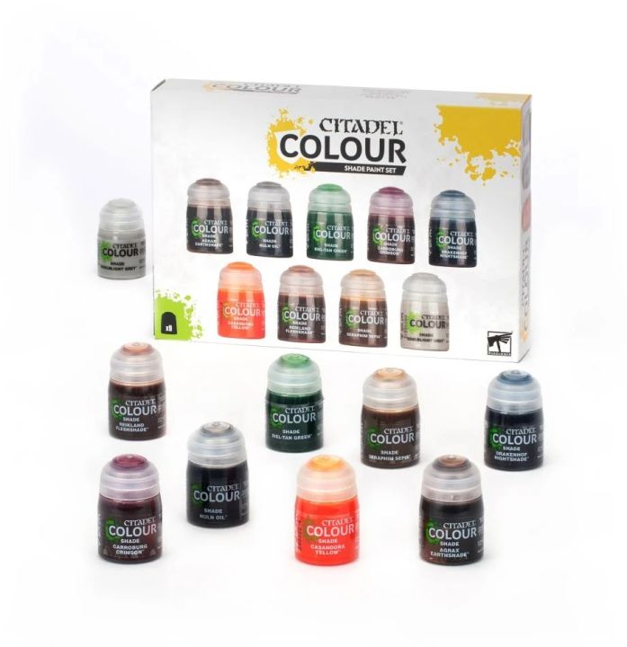 [GW พร้อมส่ง] GAMES WORKSHOP:CITADEL COLOUR: SHADE PAINT SET สีทาโมเดล ...
