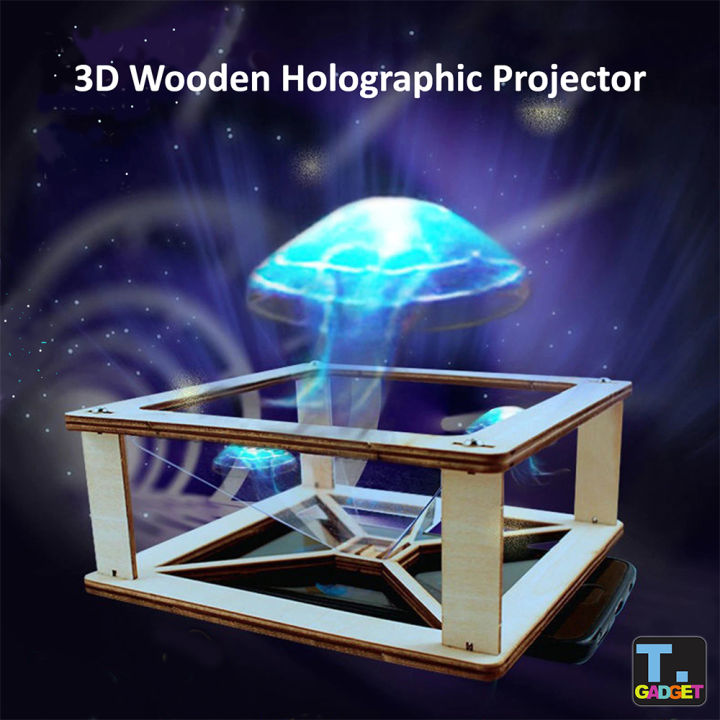 DIY 3D Holographic Projector Hologram Wooden Toy Handmade Galaxy Science Experiment STEM Kid ...