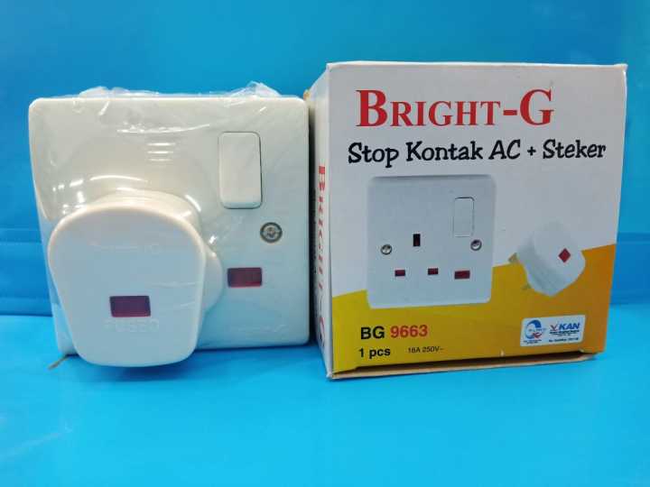 STOP KONTAK AC+STEKER BRIGHT-G ~o~ / AC SET - BG 9663 | Lazada Indonesia