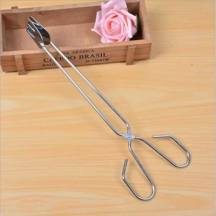 30CM Stainless Steel Pick Up Tool Long Garbage Clip Scissor Shape ...