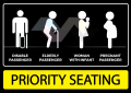 Priority Lane | Priority Seating | Disable | Elderly | Pregnant | Woman ...