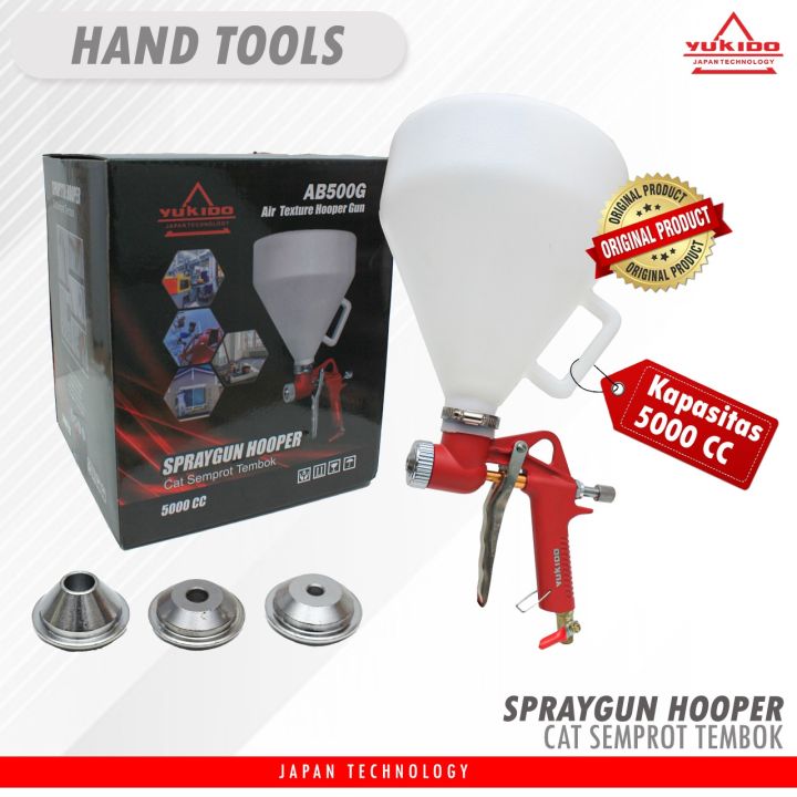 Spray Gun Hopper Paint Texture Cement Alat Semprot Cat Tekstur Kamprot ...