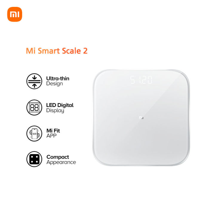 Xiaomi Mi Smart Scale 2 LED Display Bluetooth 5.0 IOS Android Body ...