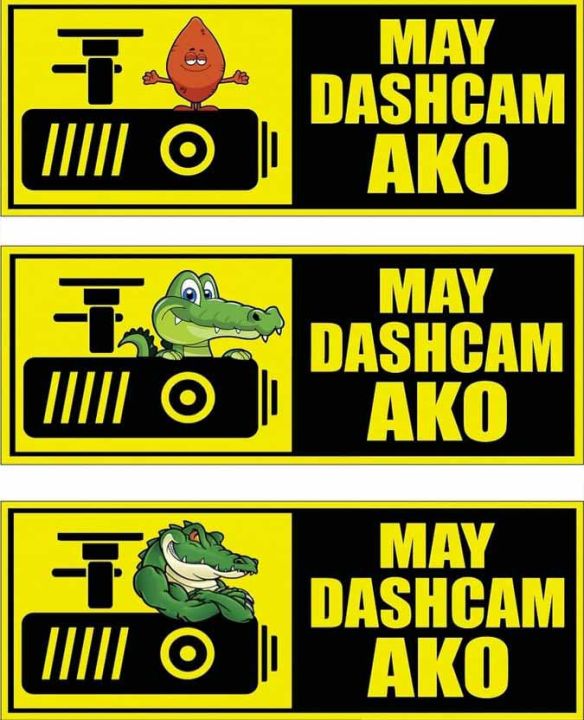 may dashcam ako sticker laminated waterproof vinyl sticker | Lazada PH