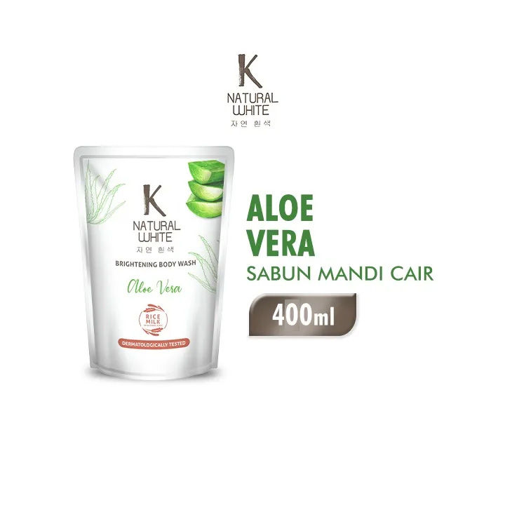 K NATURAL WHITE Sabun Mandi Cair Aloe Vera Pouch 400ml | Lazada Indonesia