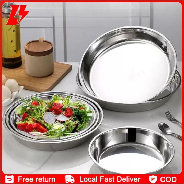 Stainless Steel Pie Pan for Baking Round Pie Plate Molder Buko Pie Egg ...