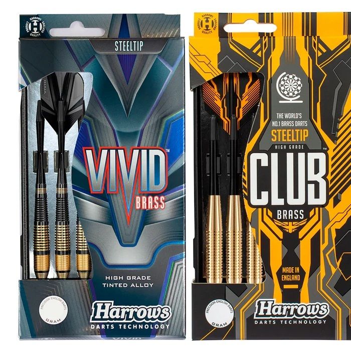 Harrows Blaze, Vivid, Club 21g 24g 25 g 26g Dart Pins Steel Darts ...