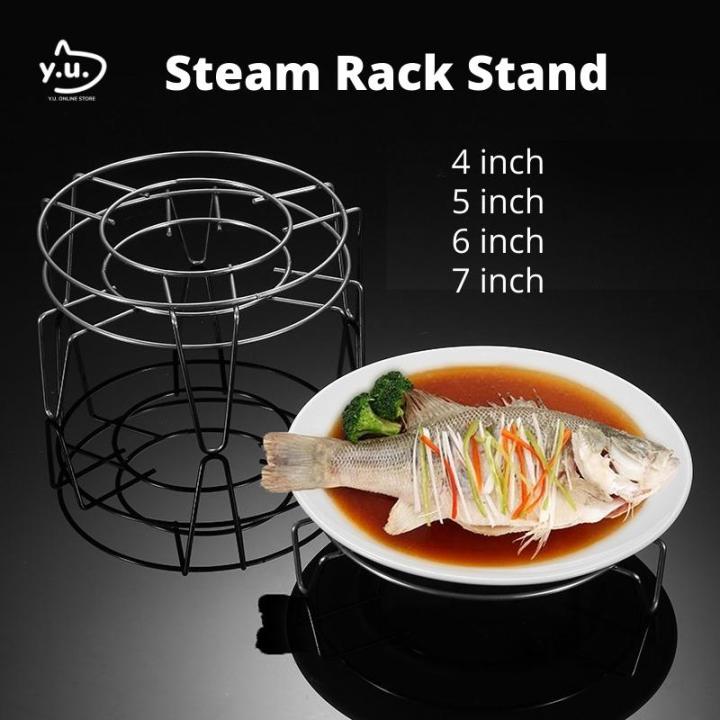 YU Ready Stock Stainless Steel Steaming Rack Stand / Steam Rack ...
