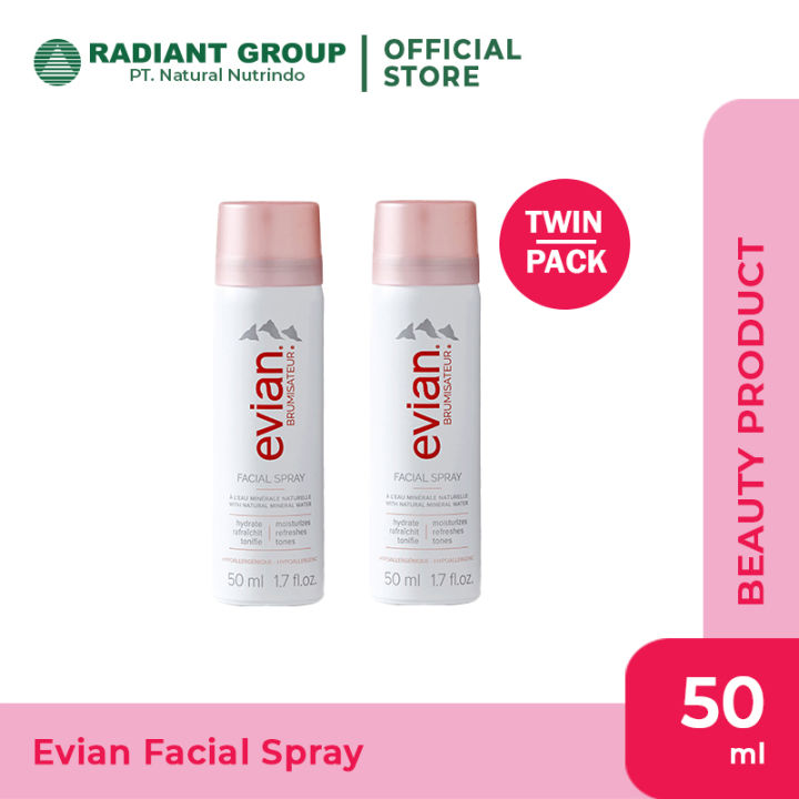 Evian Facial Spray - 50ml [Twin Pack] | Lazada Indonesia
