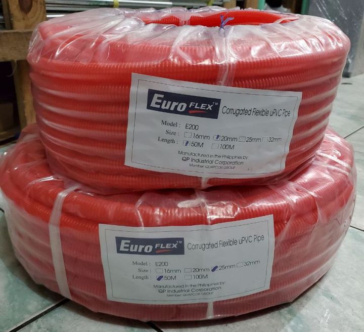 PVC FLEXIBLE CONDUIT ORANGE 1/2" - 3/4" (20mm, 25mm) x 50 METERS PER ROLL FOR ELECTRICAL | Lazada PH
