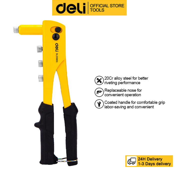 Deli Single-arm Riveter Set Original Heavy Duty Hand Riveter Rivet Gun ...
