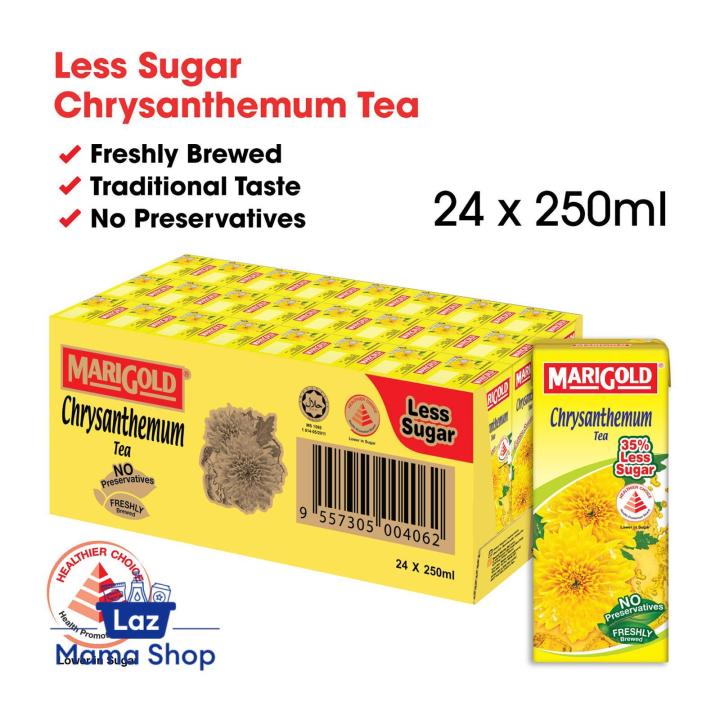 Marigold Chrysanthemum Tea (Less Sweet) Packet Drink 250ml x 24 - Case ...