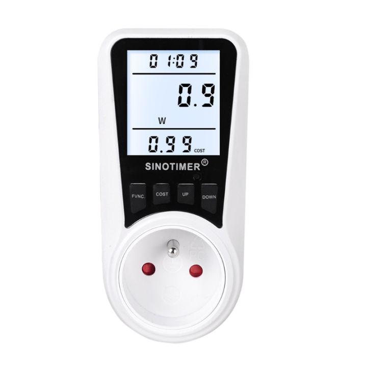 Electricity Usage Power Meter Plug Digital Lcd Display Energy Meter Plug Volt Amps Watt Kwh