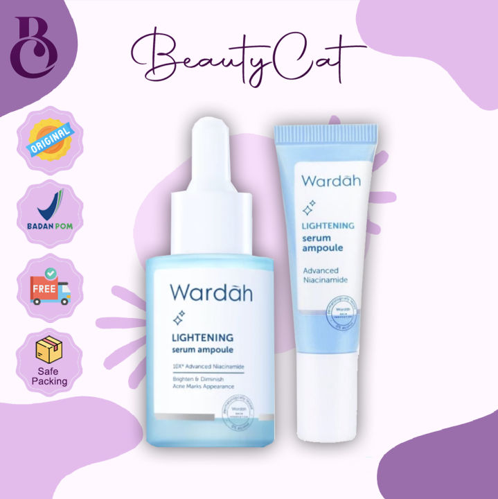 Wardah ampoule serum lightening 8ML, Wardah ampoule sweum lightening 30ml | Lazada Indonesia