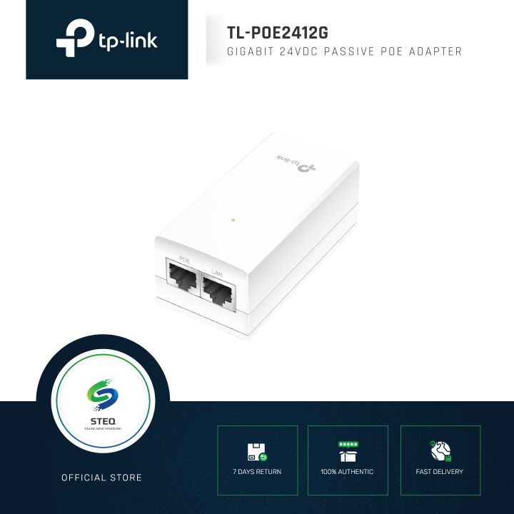 CHRISTMAS GIFT STEQ TP-LINK TL-POE2412G Gigabit 24VDC Passive PoE ...
