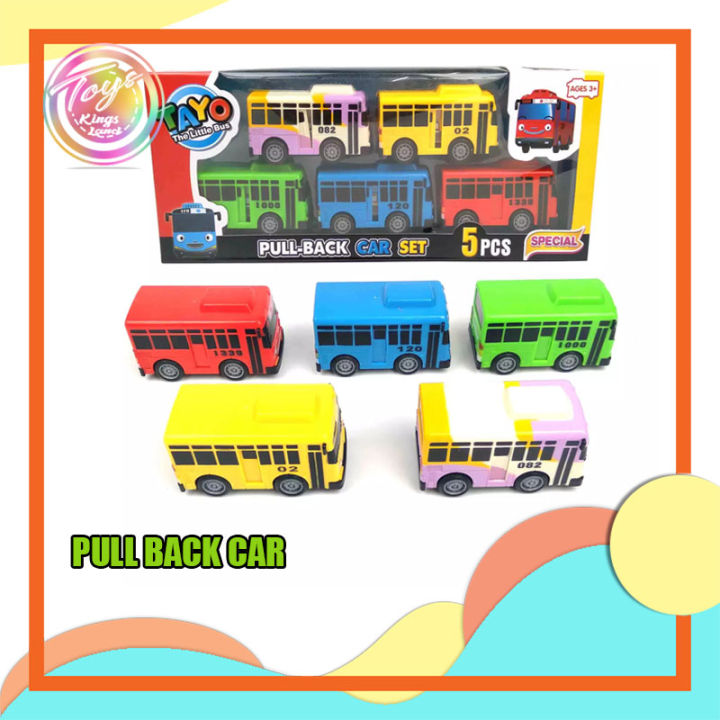 Toys Kingsland Little Bus 5 in 1 Pull Back Bus Openable Door Toy Set ...
