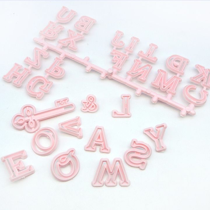 Pink Uppercase Lowercase Letter Number Princess Font with key fondant ...
