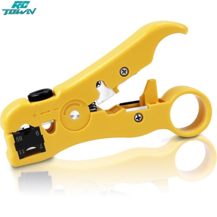 Coaxial Cable Stripper Coax Stripping Hand Tool for RG59/6/7/11 CAT 5E ...