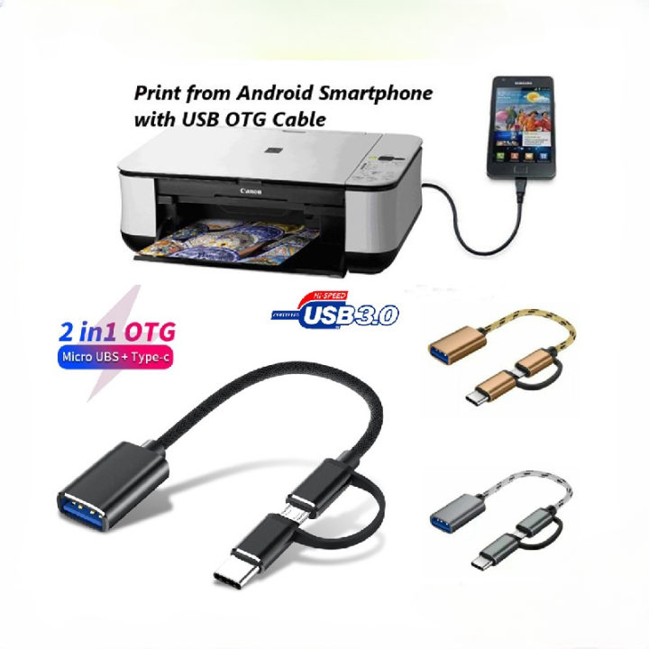 2 in 1 Type-C Male + Micro USB Male / Micro USB / Type-C To USB 3.0 ...