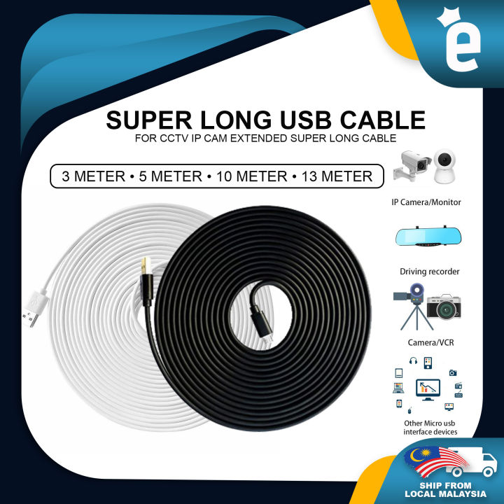 Super Long Micro USB Cable for Charging K3 Thermometer / Xiaomi / Mijia ...