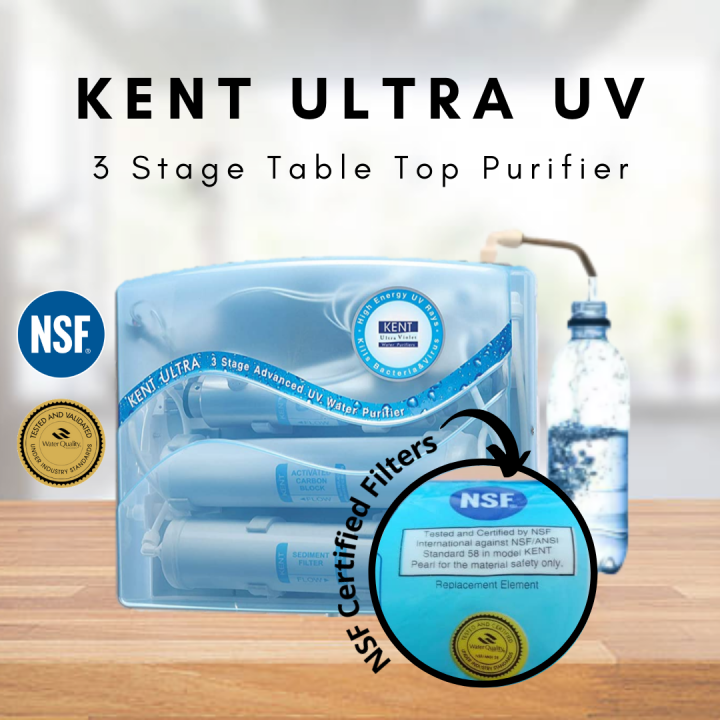 Kent Ultra UV 3 Stage Filtration Table Top Water Purifier Top Seller ...