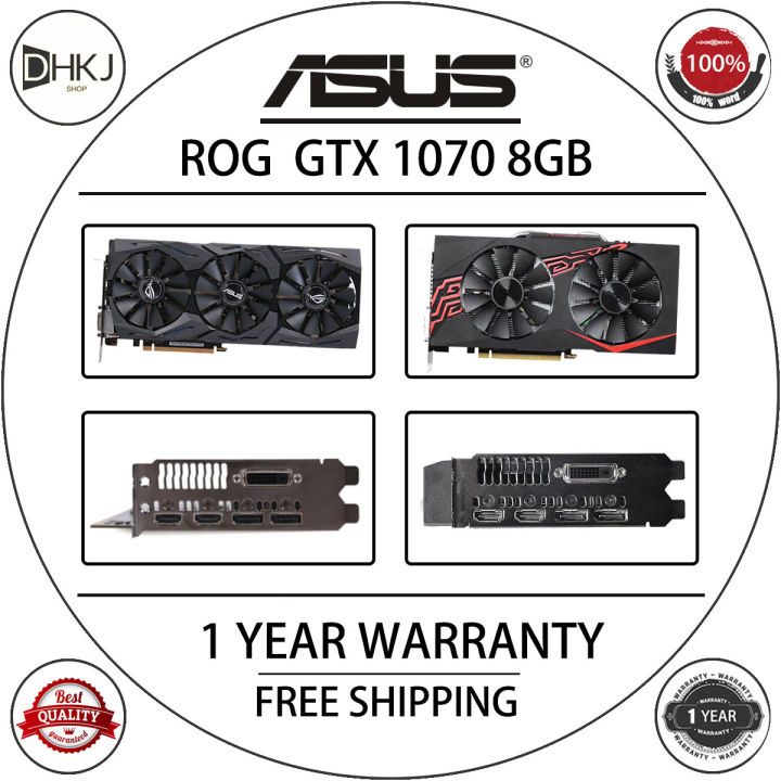 Used ASUS ROG STRIX GTX 1070 8GB graphics card | GTX 1070-O8G | High performance gaming graphics ...
