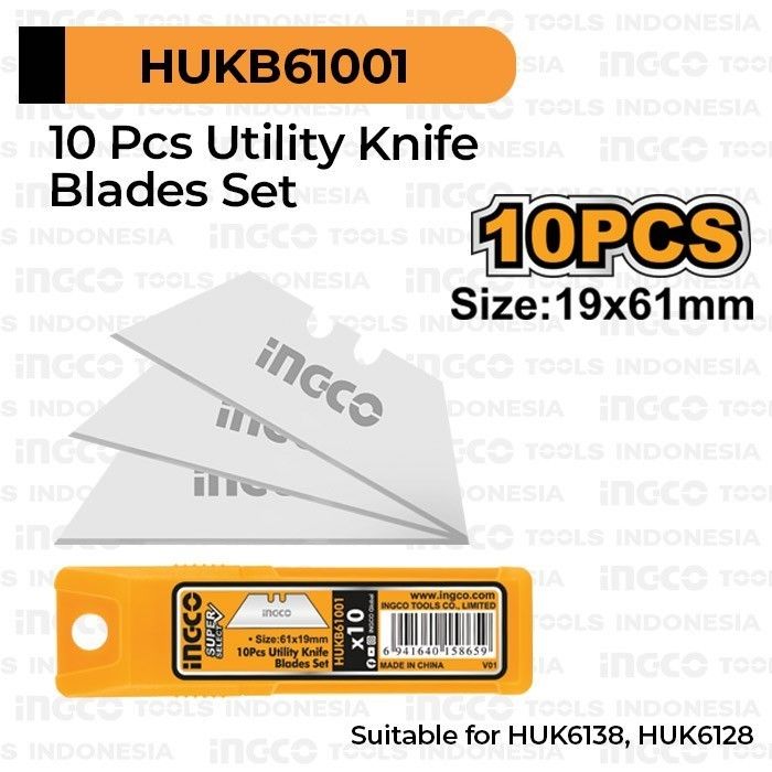 Refill Utility Knife Blade SK5 INGCO HUKB61001 Isi Cutter Trapesium | Lazada Indonesia