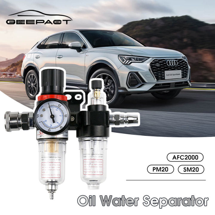 Geepact AFC2000/AFR2000 PM20 1/4 Air Compressor Oil Water Separator Air Filter Copper Core Gas ...