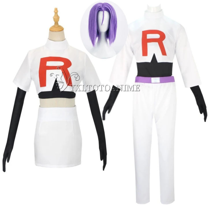 Anime Jessie James Cosplay Costume Team Rocket Jessie Musashi James ...