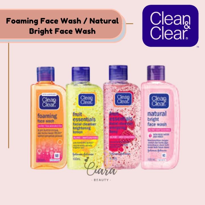 Clean and Clear Foaming Face Wash / Natural Bright Face Wash | Lazada ...