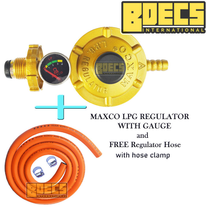 Maxco lpg regulator 858B Heavy Duty with Free Regulator Hose 1.5m High ...