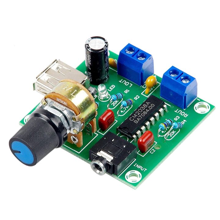 Mini Power Amplifier Board 5W+5W HiFi Two-Channel PM CM2038 5V USB ...