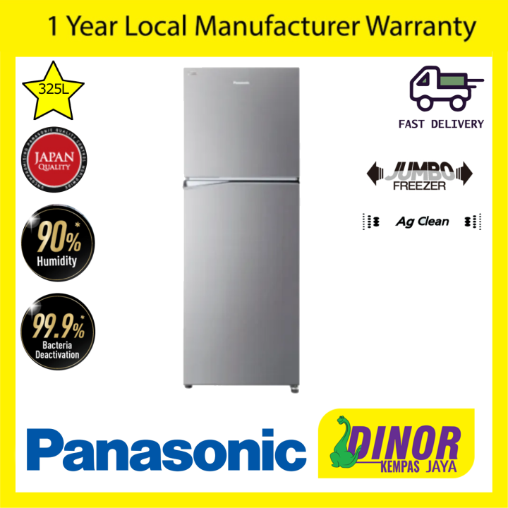 Panasonic 325L 2 Door Refrigerator NR-BL342PSMY Inverter Wide Fresh ...