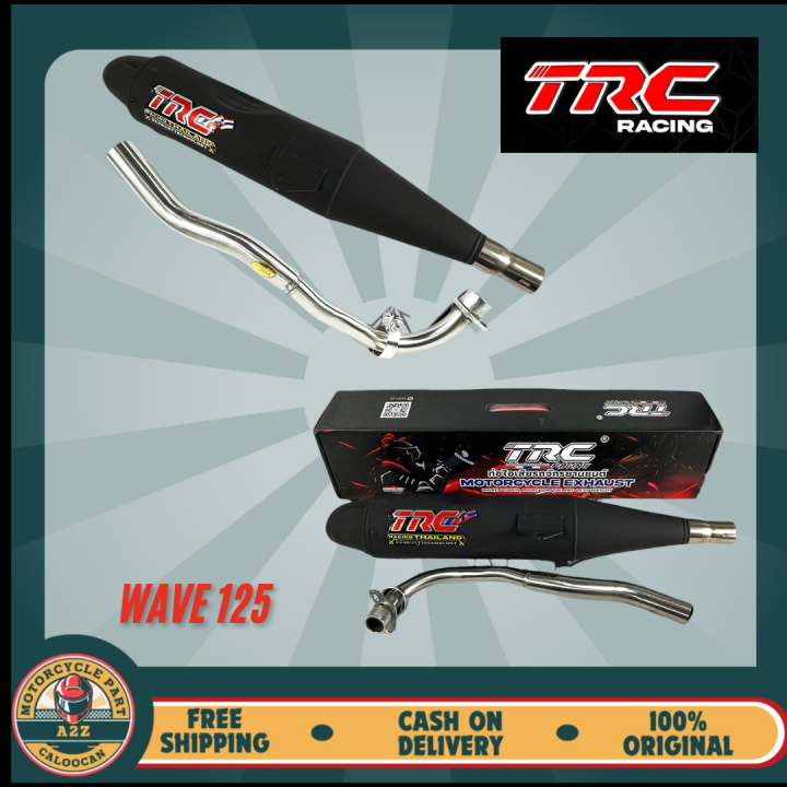 TRC RACING WAVE 125 POWER PIPE MUFFLER EXHAUST WITH REMOVABLE SILENCER ...
