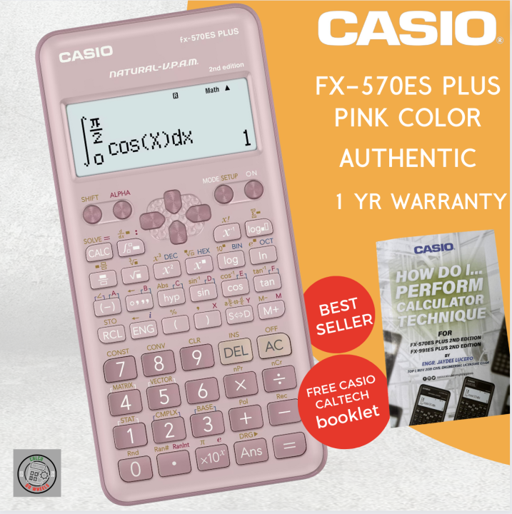 CASIO FX570ES PLUS PINK SCIENTIFIC CALCULATOR free CASIO CALTECH ...