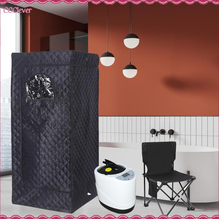 CCClever Steam Sauna Tent SPA Sauna Room Full Body Steam Sauna Full ...