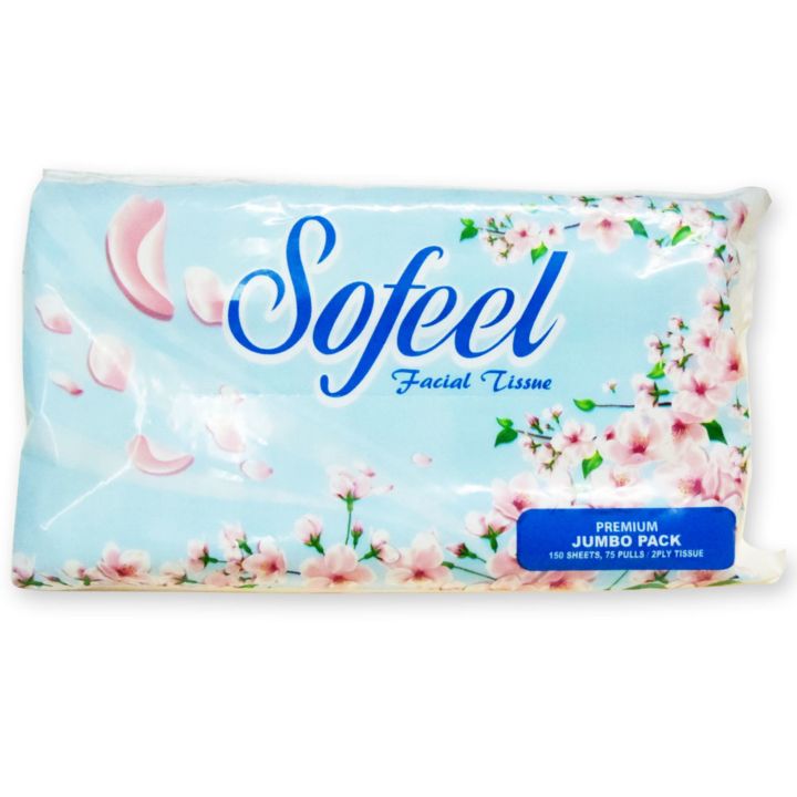 SOFEEL Jumbo Pack Facial Tissue Assorted Design 2 ply 150 sheets ...