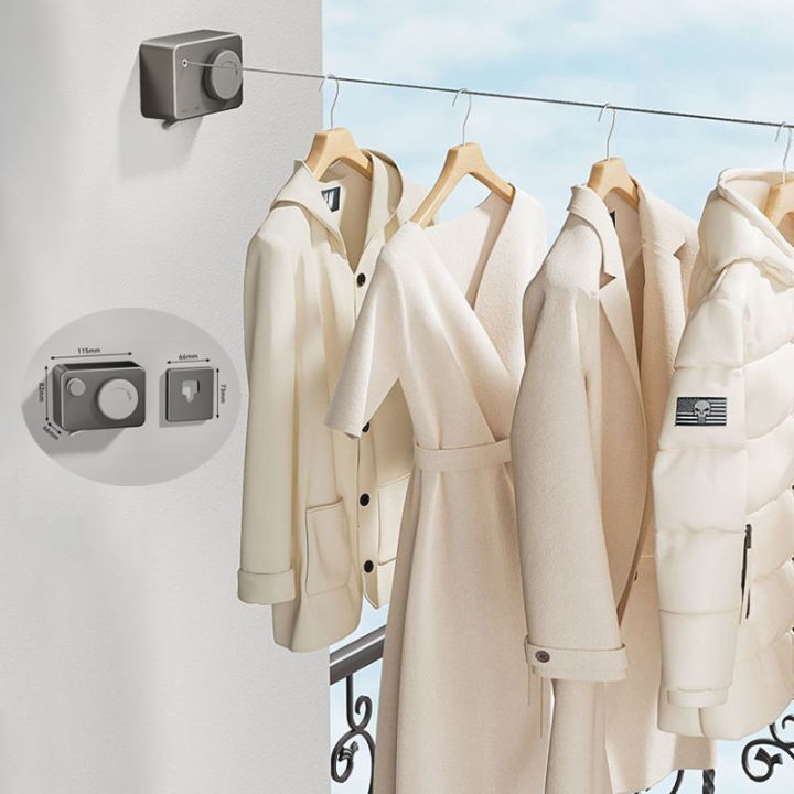 Hidden Clothesline Wall Hanging Steel Wire Rope | Retractable Heavy ...