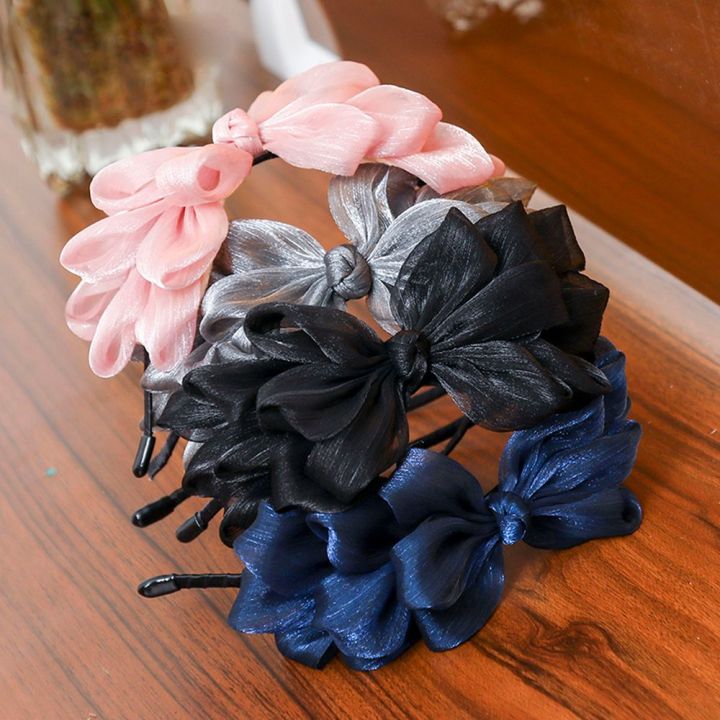 OEUVR Women Big Bow Lace Ribbon Hair Band Hair Accessories Hair Hoop ...