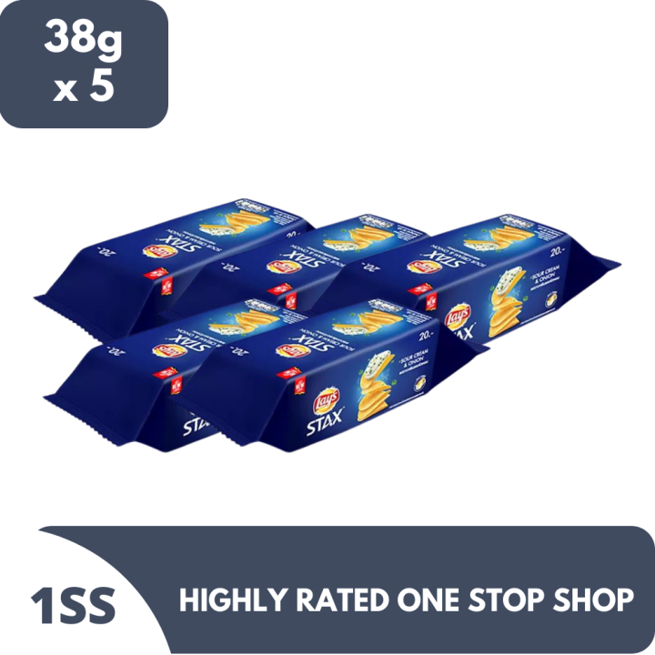 Lay's Stax Sour Cream & Onion 38g x 5 | Lazada PH