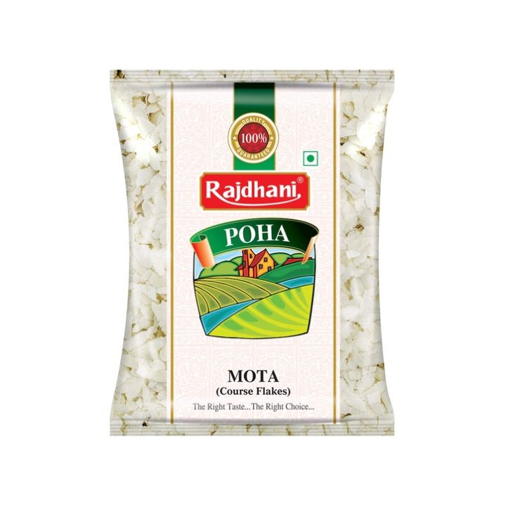 Rajdhani Poha - Flattened Rice From India (500g) With Free Easy ...