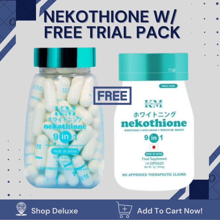 Nekothione 9 in 1 Glutathione 500mg Made in Japan 60 Capsules ...