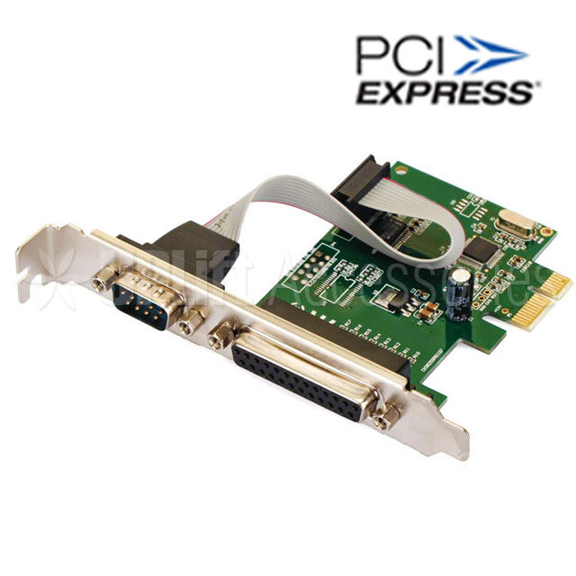 UPLift RS232 Serial Parallel Port to PCIE Expansion Card for PC Connect ...