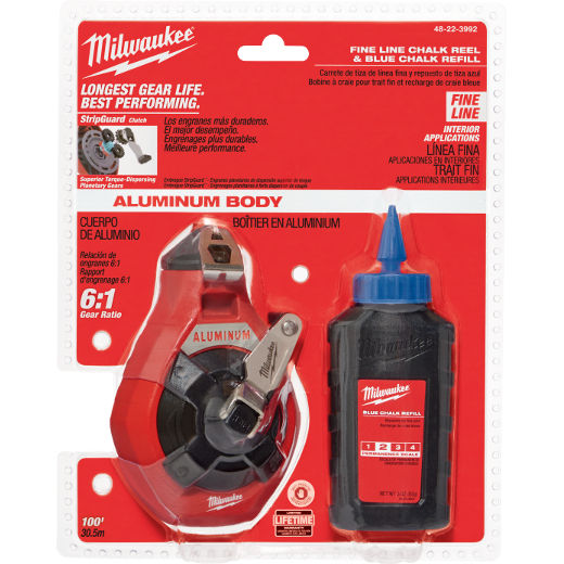 Milwaukee 48-22-3992 100' Fine Line Chalk Kit w/ Blue Chalk | Lazada.co.th