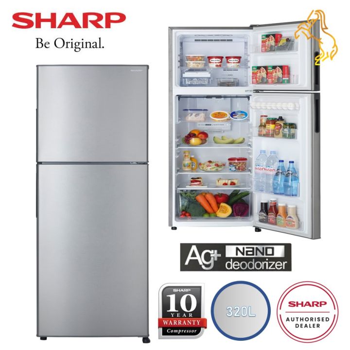 Sharp J-Tech INVERTER 320Litre 2 Door Refrigerator SJ325MSS | Lazada
