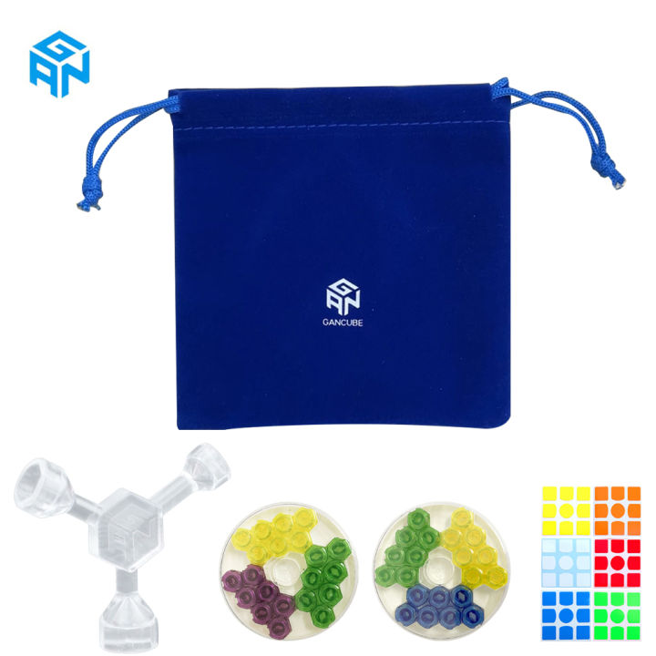 GAN Speed Cube Accessories Blue Flannel Storage Bag Cube Regulator GES ...
