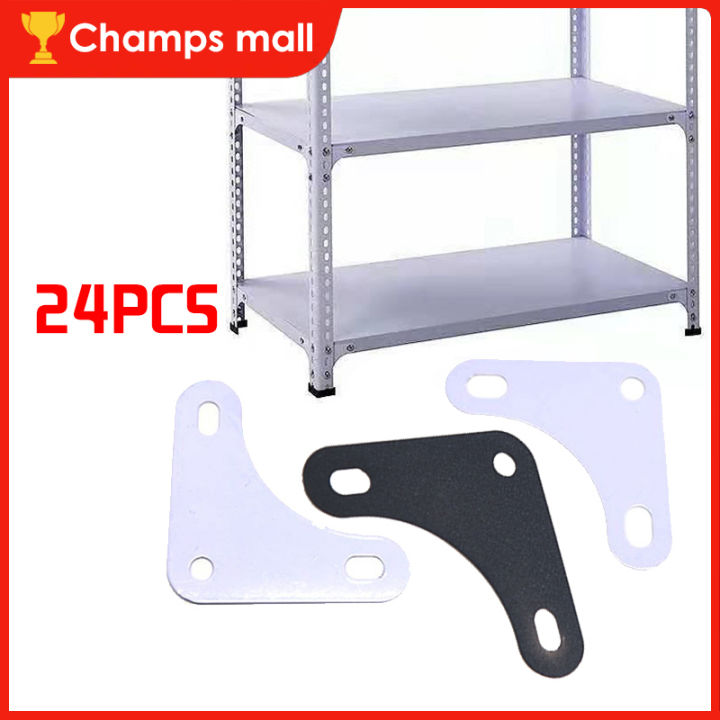 24Pcs Slotted Angle Bar Corner Plate Angle Iron With Hole For Goods ...